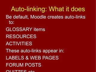 Moodle: Auto-linking | ODP