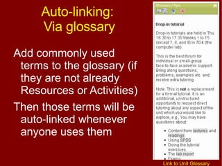 Moodle: Auto-linking | ODP
