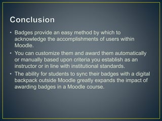 Moodle Badges | PPT