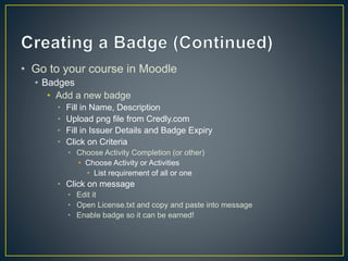 Moodle Badges | PPT