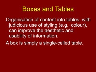 Moodle: Coloured Boxes | PPT