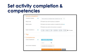 Moodle competency framework | PPT
