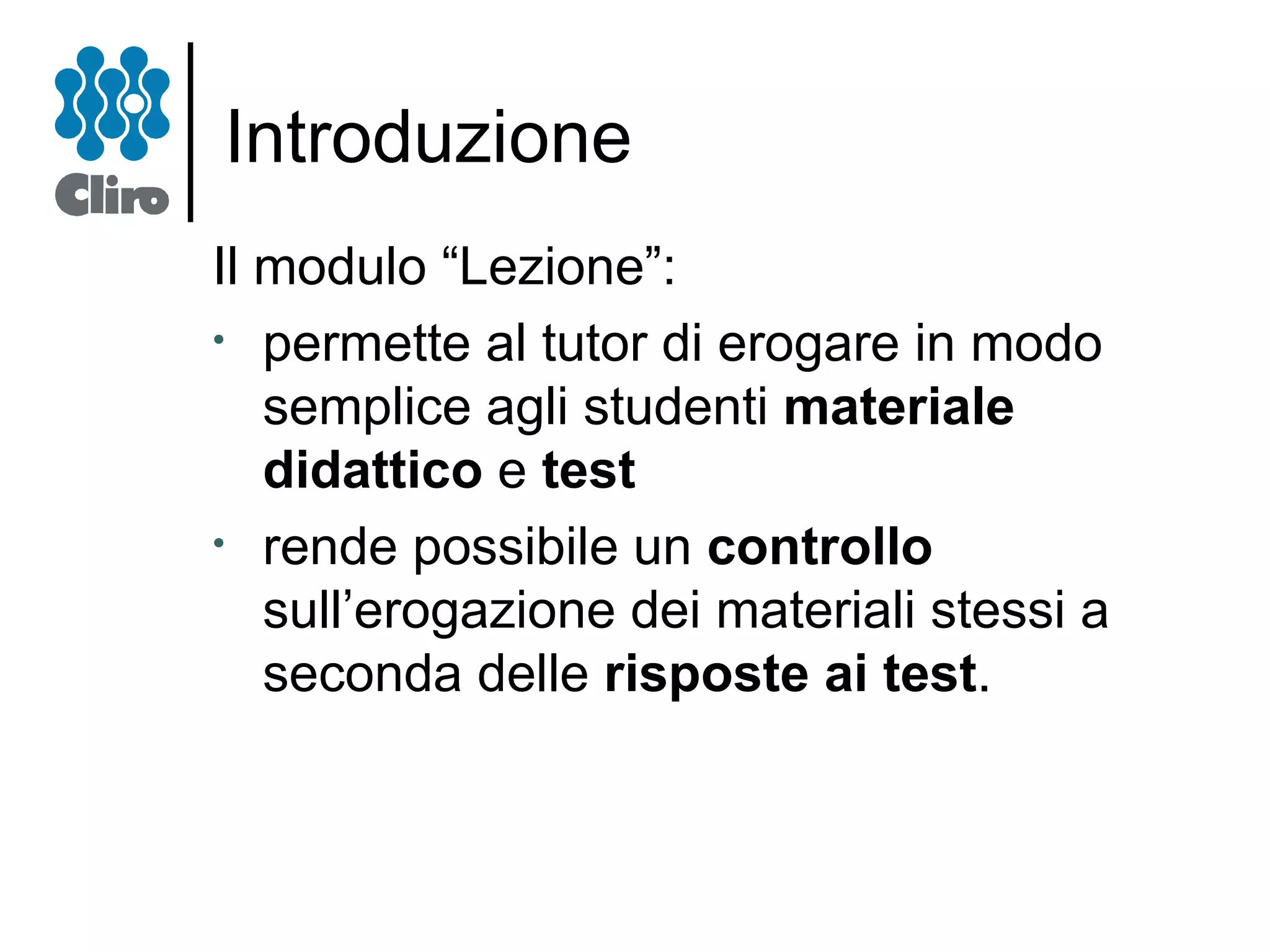 Moodle: il modulo "Lezione" | PPT