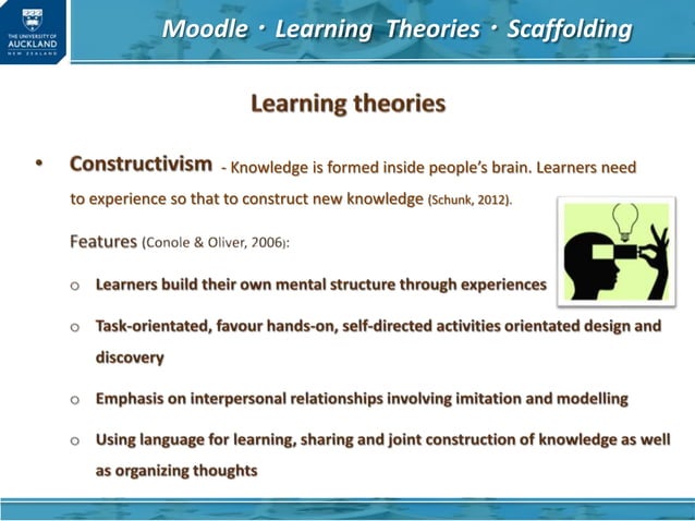 Moodle - Learning Theories - Scaffolding | PPT