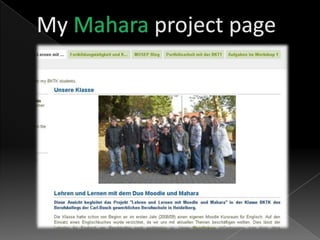 Moodle and Mahara combined | PPTX