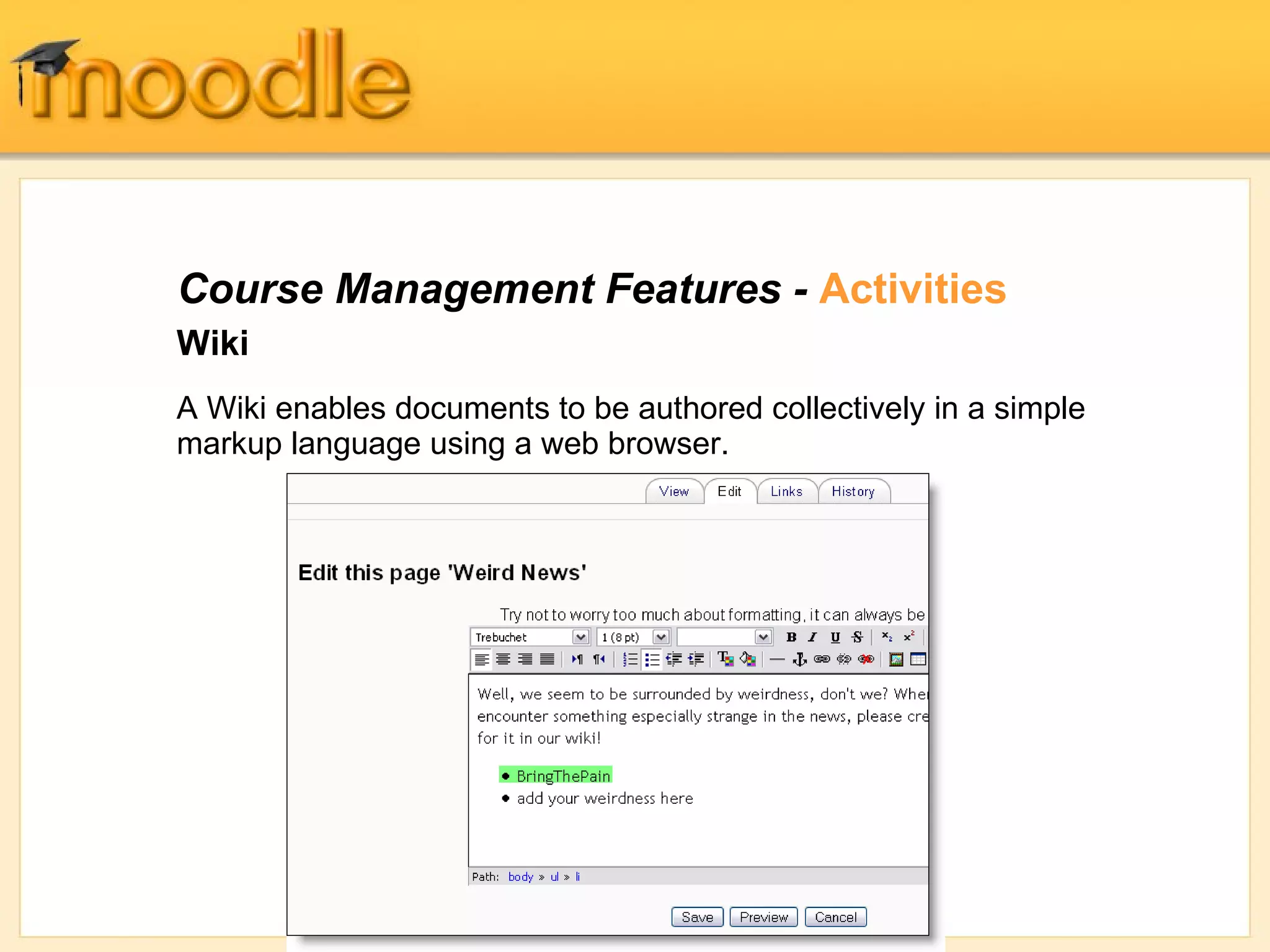 Moodle Presentation | PPT