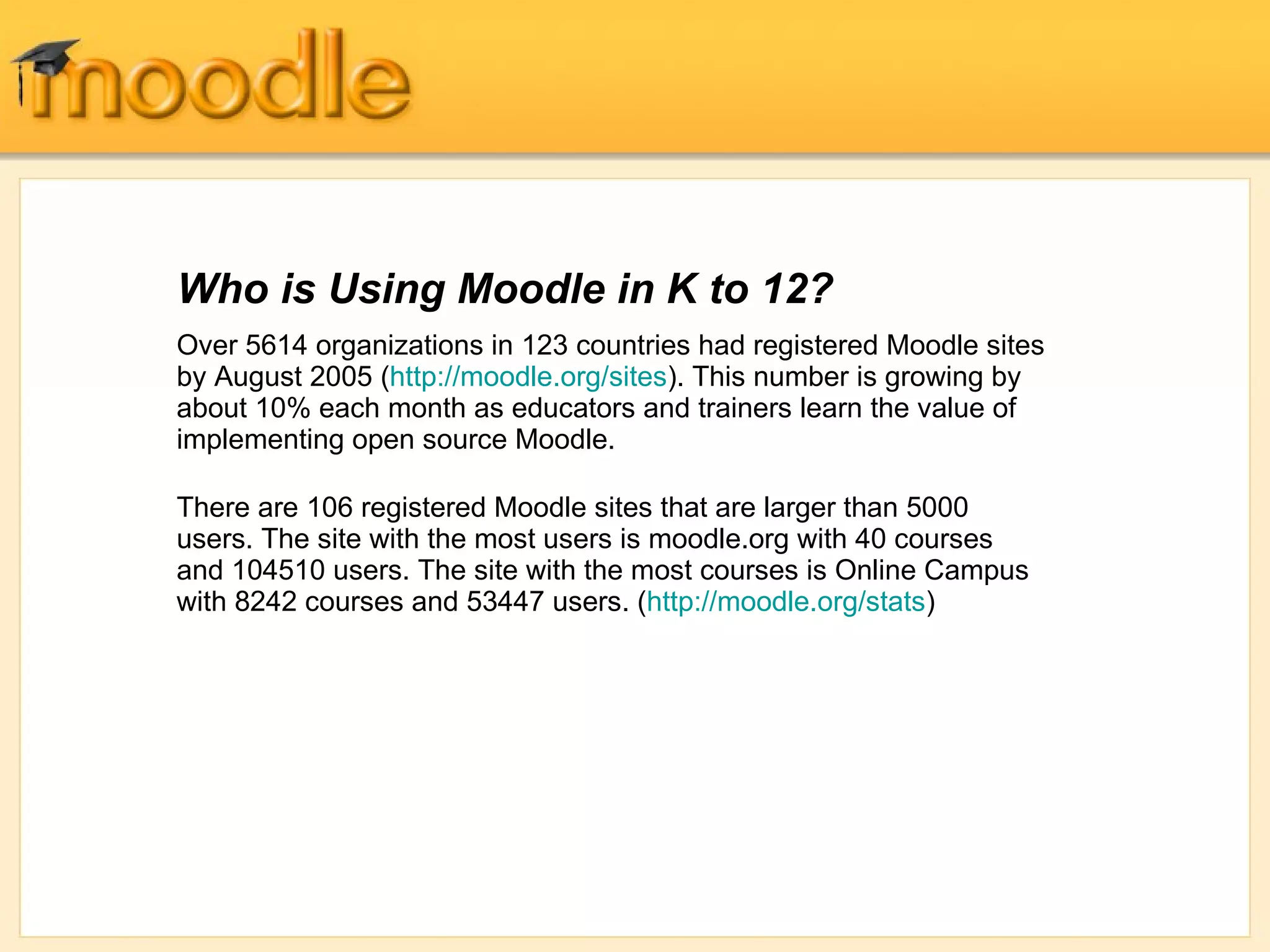 Moodle Presentation | PPT
