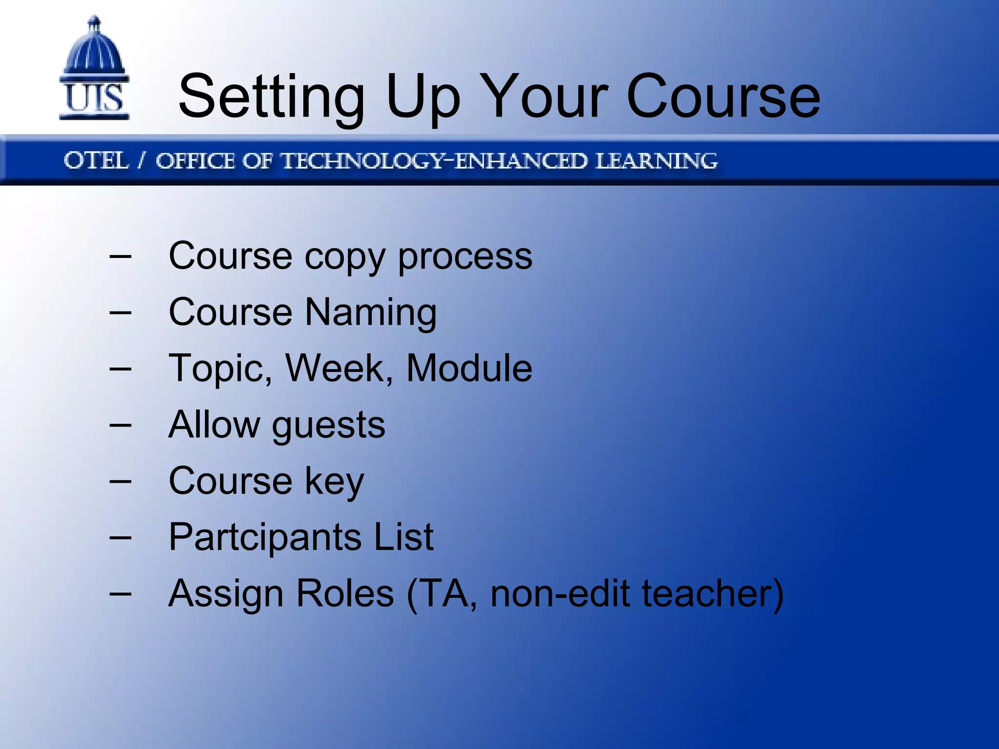 Moodle Training | PPT | Technology & Computing
