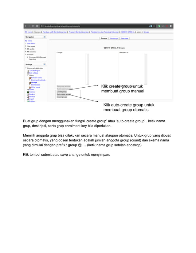 Moodle 2 course users settings | PDF