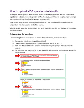 Moodle 3.8 quiz creation and editing | PDF