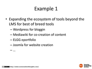 Moodle as the central hub of learning with tools plugged in –learning ...