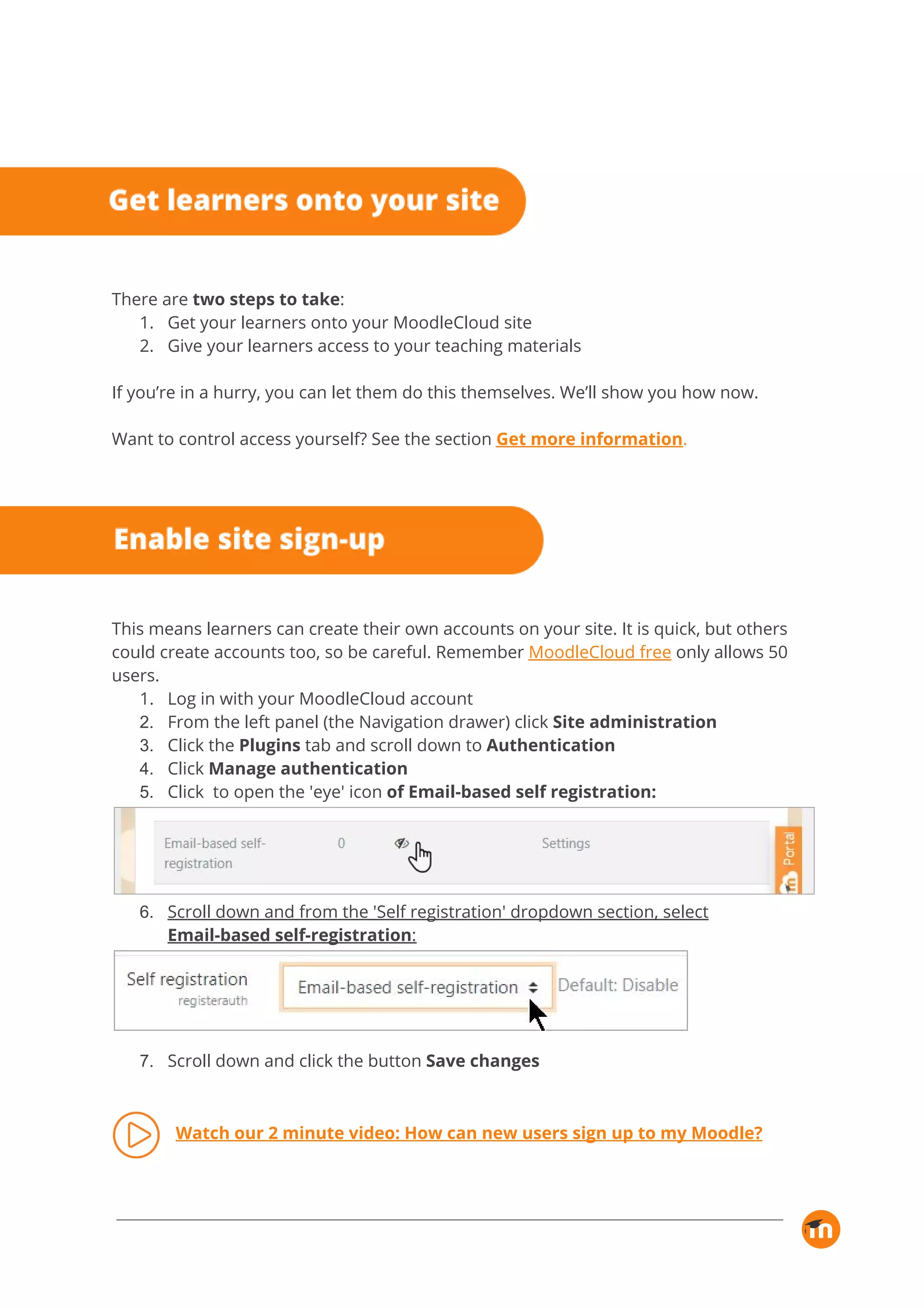 Moodle cloud quickstart-guide | PDF | Online Education | Education