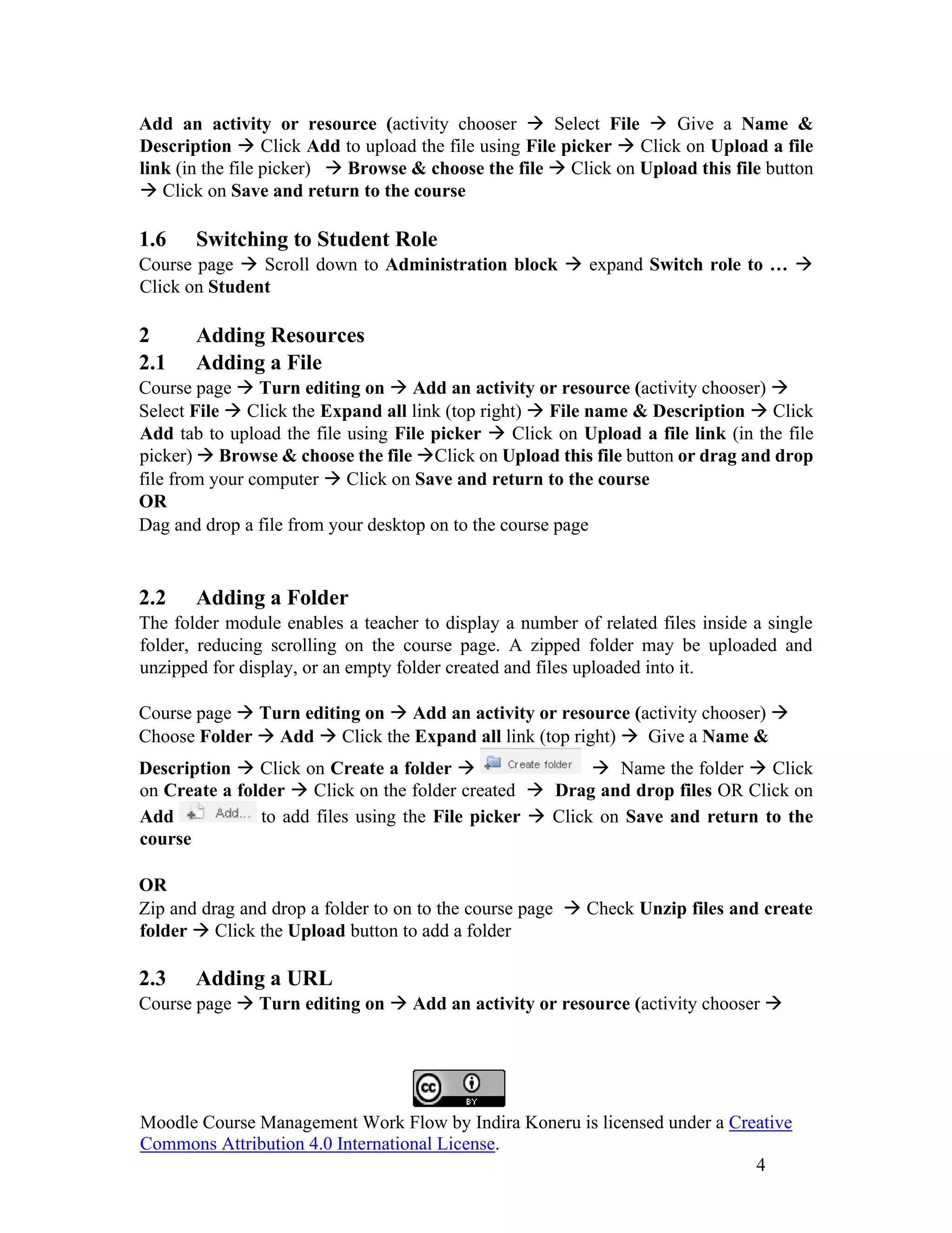 Moodle course management workflow | PDF
