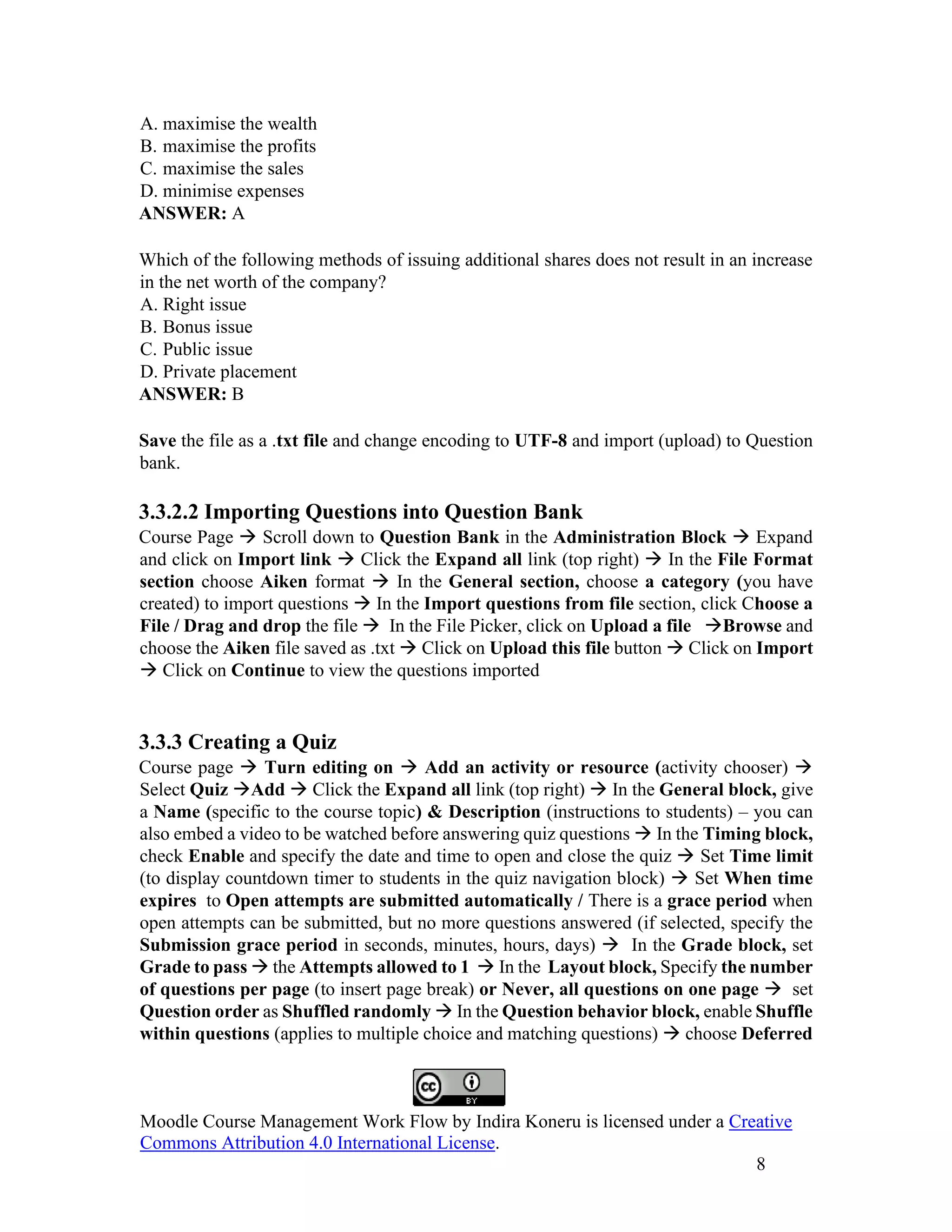 Moodle Course Management Workflow Pdf