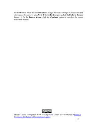 Moodle course management workflow | PDF