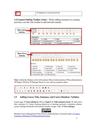Moodle course management workflow | PDF