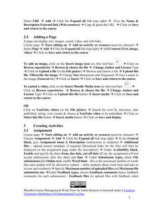 Moodle course management workflow | PDF