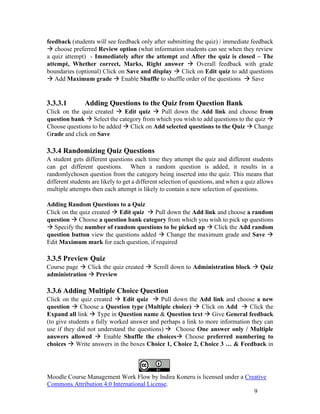 Moodle course management workflow | PDF