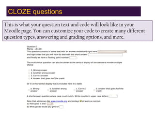 Moodle embedded quiz question | PPTX