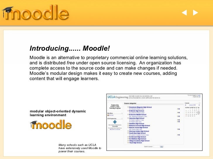 Moodle features 1.9