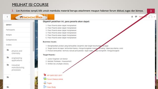 Moodle 3.2 - Tutorial (student view) | PDF