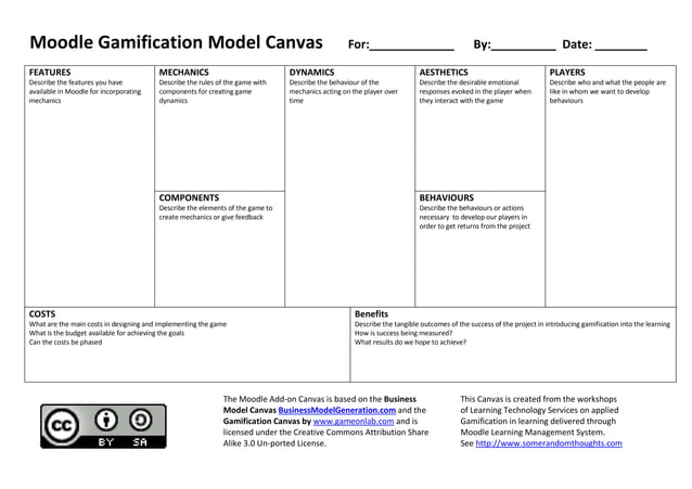 Moodle Gamification Canvas | PPT