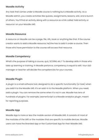 Moodle Terminology Made Simple for You - eAbyas Info Solutions | PDF | Operating Systems ...