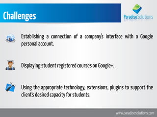 Moodle & Google+ Integration Paradiso Solutions | PDF | Computer Software and Applications ...