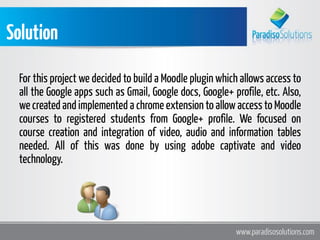 Moodle & Google+ Integration Paradiso Solutions | PDF | Computer Software and Applications ...