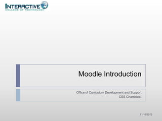 Moodle Intro | PPTX | Educational Assessment | Education