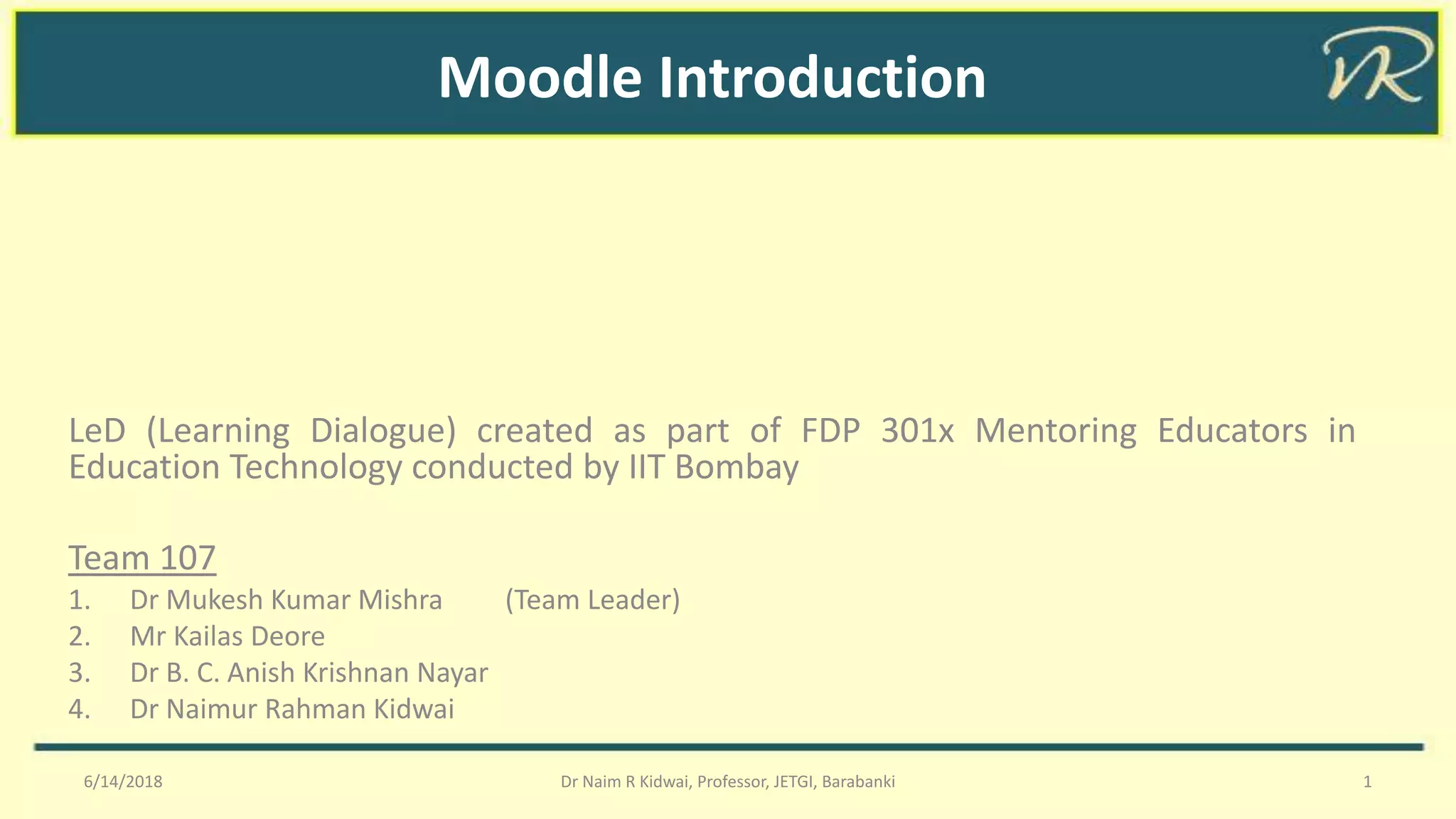 Moodle introduction | PDF