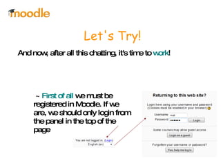 Moodle Intro Power Point | PPT | Shareware and Freeware | Computer Software and Applications