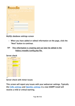 Moodle istallation steps | PDF