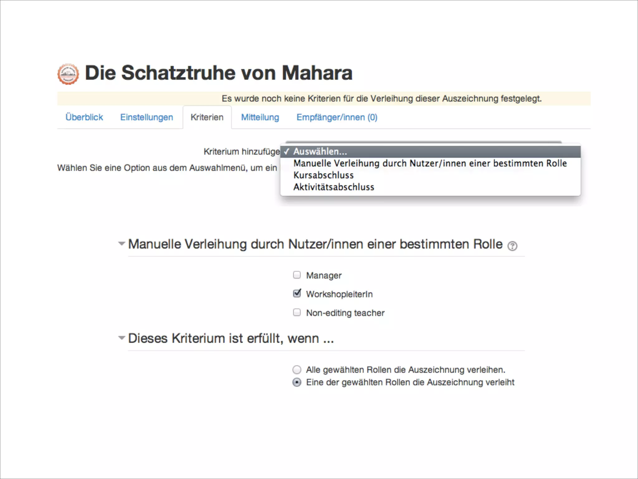 Open Badges in Moodle und Mahara | PDF