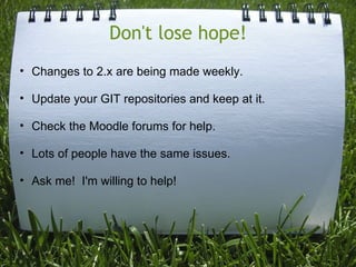 Moodle Migration Tips - 1.x 2.x | PPT