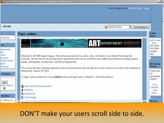 Moodlemoot Colombia 2011 - Best Practices in Moodle Course Design | PPT | Web Development | Internet