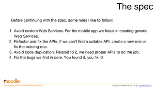 Mastering Moodle Web Services development | PPT