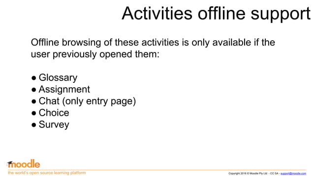 Moodle Mobile offline features | PPT
