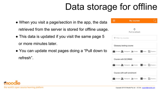 Moodle Mobile Offline Features Ppt