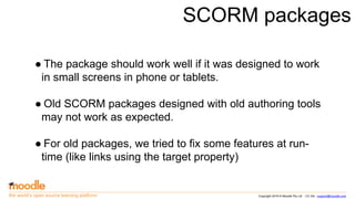 Moodle Mobile SCORM 1.2 player | PPT