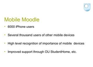 MoodleMootUK 2010 - DataPlus and Mobile Moodle | PPT