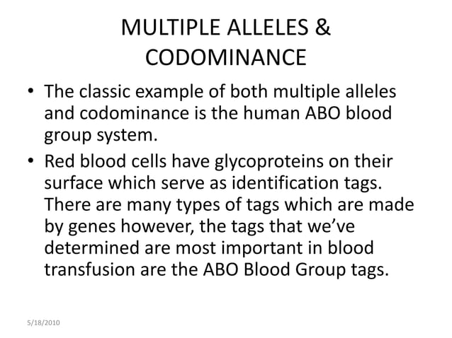 Moodle multiple alleles_codom | PPT