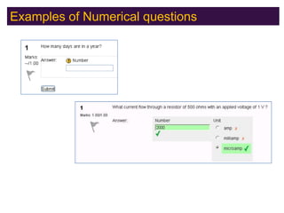 Moodle numerical quiz question | PPTX