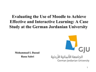 Moodle Platform to Support Interactive eLearning at GJU | PPT