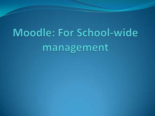 Moodle presentation | PPTX
