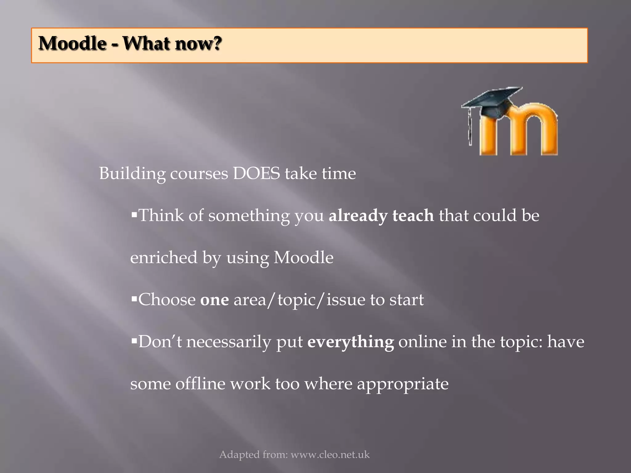 Moodle presentation | PPT