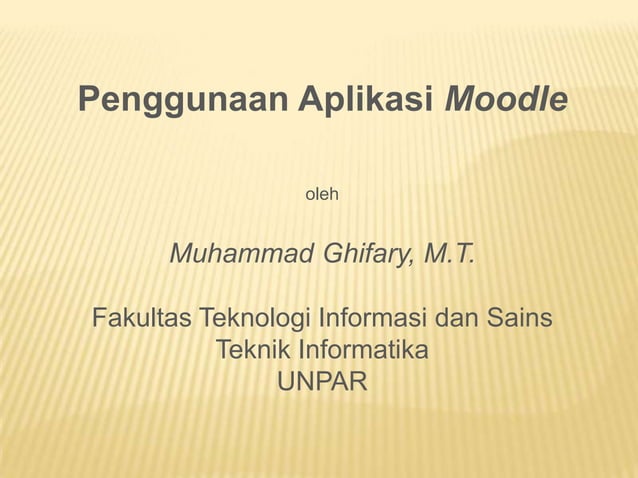 Moodle presentationunpar | PPTX