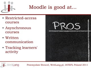 Moodle pros and cons | PDF | Web Development | Internet