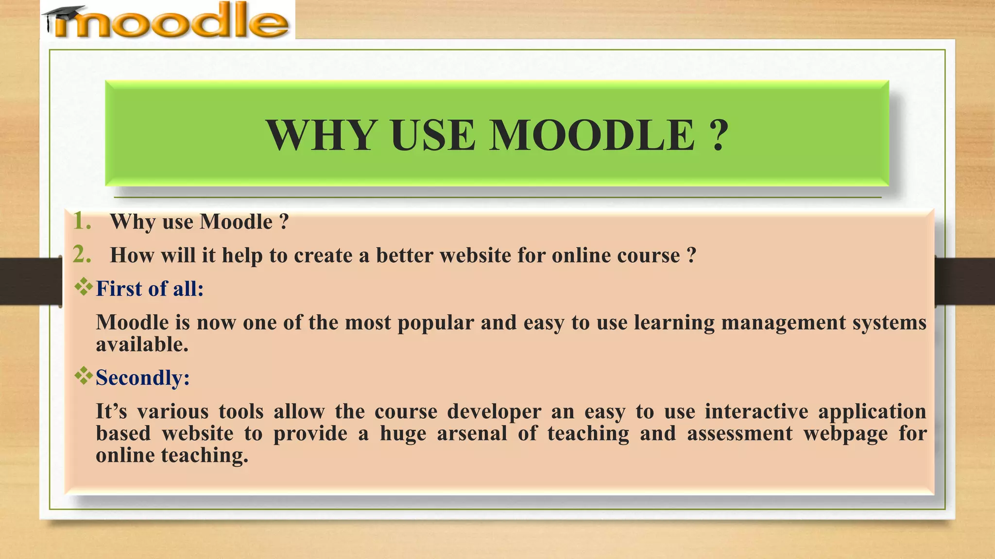 Moodle, Use and Features of Moodle ? | PDF