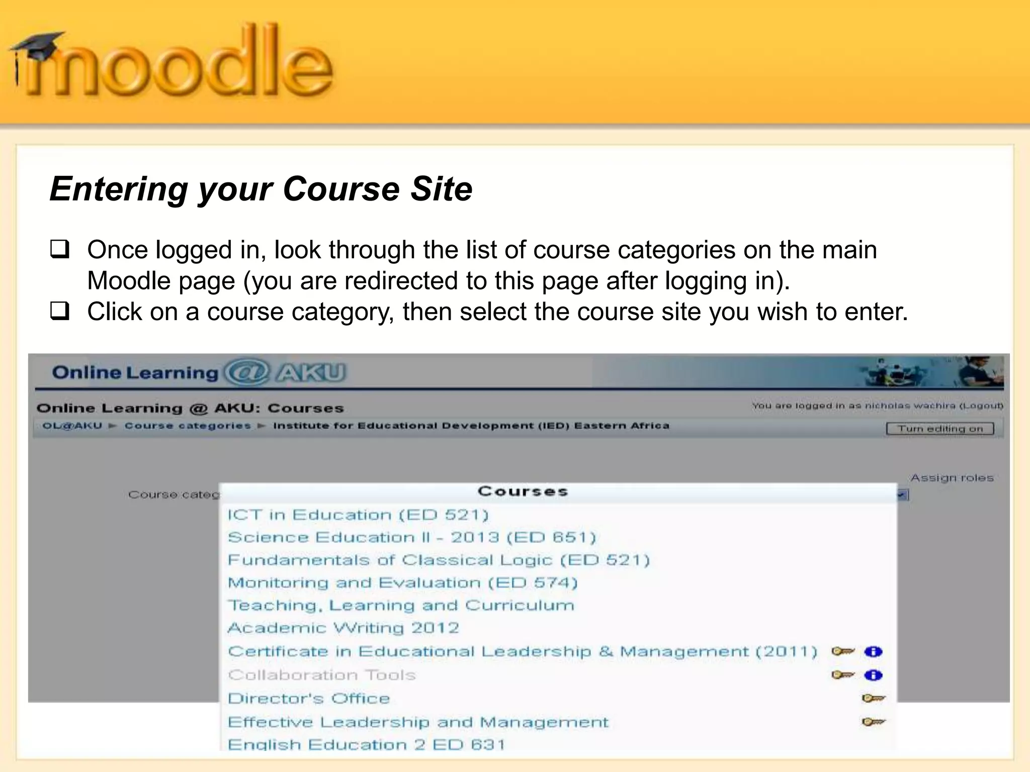 Moodle student orientation | PPTX | Internet | Computing